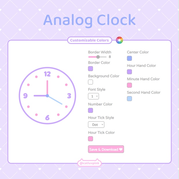 【配信】ガイド時計 Basic - Clock Widget for Stream | Twitch/Youtube/Facebook ...