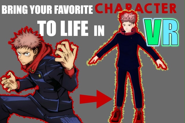 Anime Jujutsu Kaisen Itadori Yuji shirt,eyes,shoes VROID texture ...