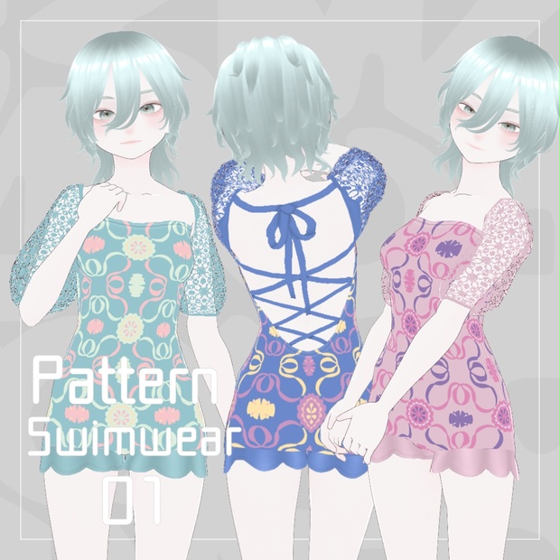 【VRoid】Pattern swimwear - minarico - BOOTH