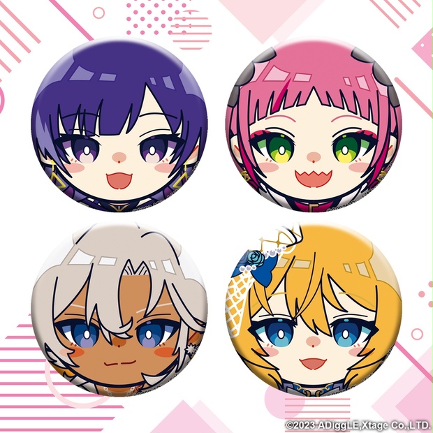 ADiggLE缶バッジ どあっぷフェイスデザイン【3種類】 - adiggle(あでぃぐる) - BOOTH