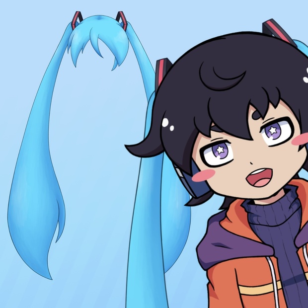 【無料・VTS素材】初音ミク髪型【Live2Dアイテム】 - razzyberii - BOOTH