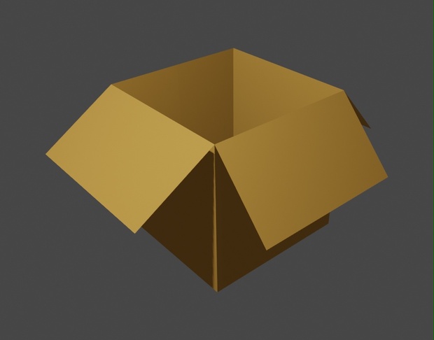 Cardboard Box 3D Blender FBX VRCHAT PROP FREE - krautch - BOOTH