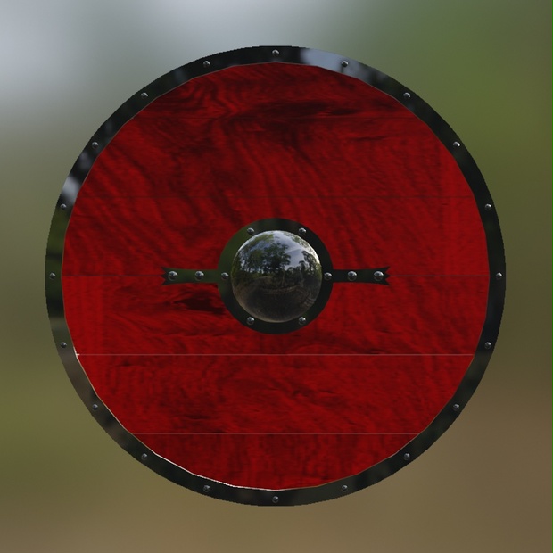 Skjold Shield Vikings Weapon Steel Wood Medieval Blacksmith Melee 3D ...