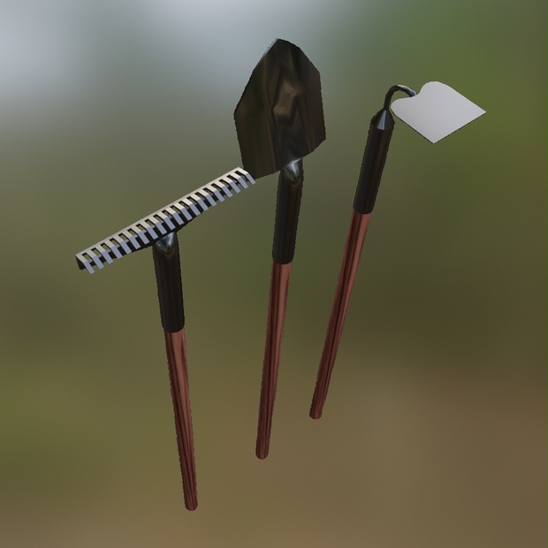 Garden Tools Rake Hoe Spade Shovel Metal Metalworking Blacksmith Wood ...