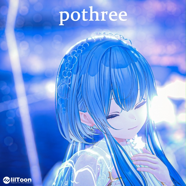 【透明】ラムネ対応/しずく硝子アクセサリー2点セット【VRChat】 - pothree - BOOTH