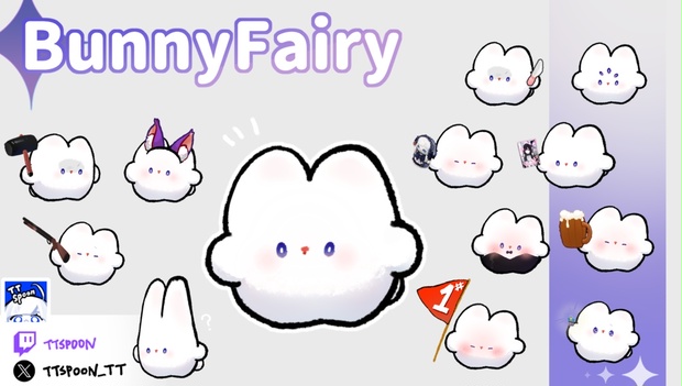 【Vts】 BunnyFairy | Vtuber pet ₍ᐢ .ᆺ. ᐢ₎ Fully rigged Live2D Avatar ...