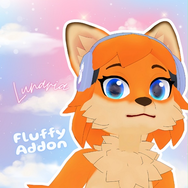 Fluffy Addon for Lunaria - VRChat Avatar - No Skill 3D - BOOTH