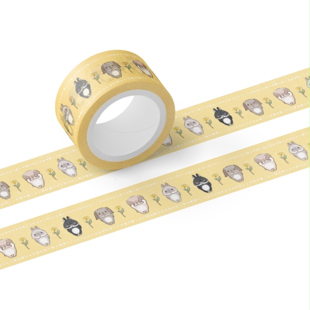 もじもじうさ〜ずマスキングテープ(イエロー) - Musée des Rêves Mimi - BOOTH