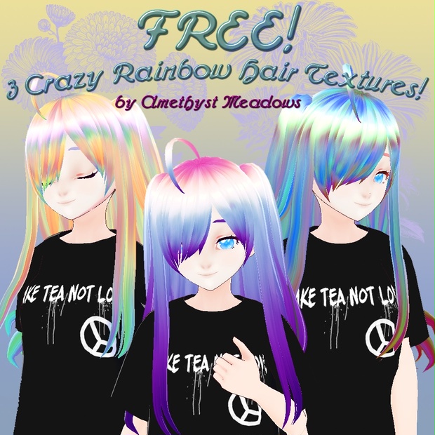 Free Hair Texture Pack #3 - amethystmeadows - BOOTH