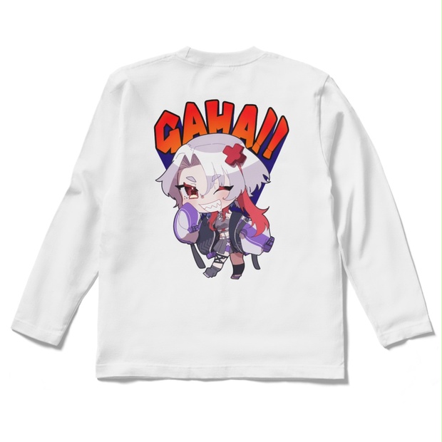 背面GAHA！ ロングスリーブTシャツ🗯️ - 紫鳶フィジカルストア - BOOTH