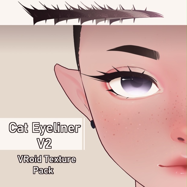 Cat Eyeliner V2 - VRoid Texture Pack - mooshibee - BOOTH