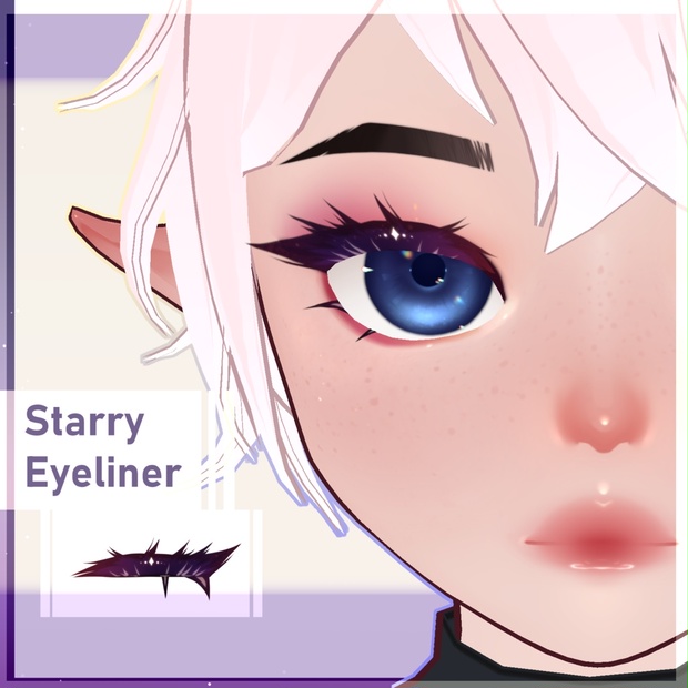 Starry Eyeliner - VRoid Texture - mooshibee - BOOTH