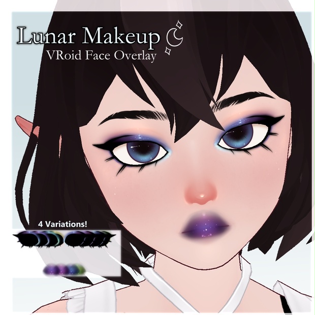 Lunar Makeup - VRoid Face Overlay - mooshibee - BOOTH
