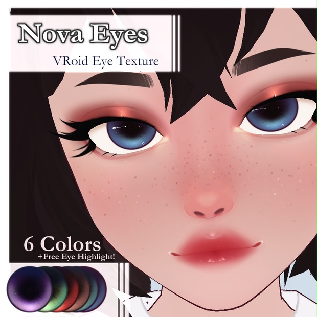 Nova Eyes - VRoid Eye Texture (+Free Eye Highlight) - mooshibee - BOOTH