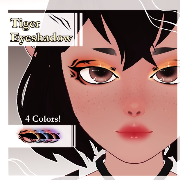 Tiger Eyeshadow - VRoid Face Overlay - mooshibee - BOOTH