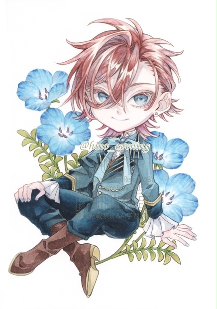 【B6原画】デフォルメアッシュ【ネモフィラシリーズ】 - 黄昏の隠れ家 - BOOTH