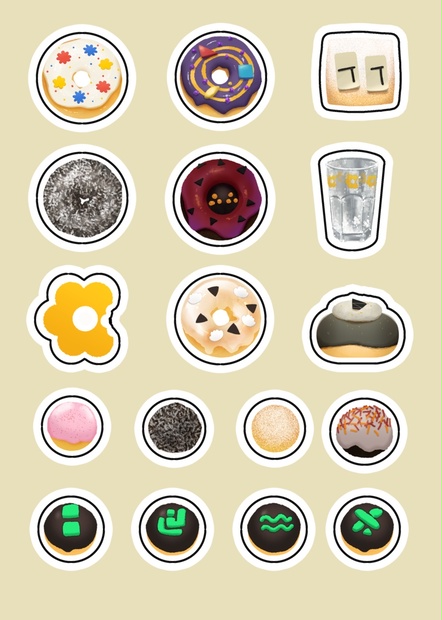 MINDHACK×くくOさんドーナツシール - VODKAdemo?ストア - BOOTH