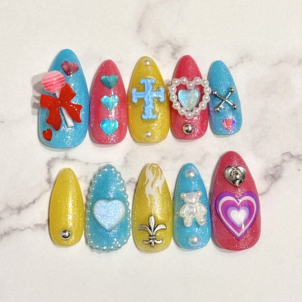 ヒプノシスマイク ヒプマイ 飴村乱数 FlingPosse シブヤ ネイルチップ 概念ネイル 痛ネイル - sksk-nail - BOOTH