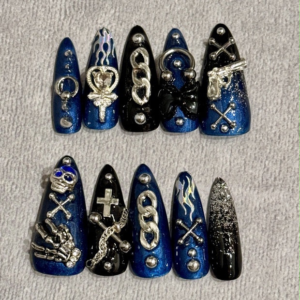 ヒプノシスマイク ヒプマイ 碧棺左馬刻 MAD TRIGGER CREW ヨコハマ ネイルチップ 概念ネイル 痛ネイル - sksk-nail ...