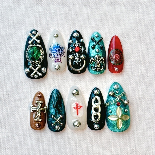 ＜ヒプノシスマイク＞観音坂独歩 麻天狼 イメージネイルチップ - sksk-nail - BOOTH