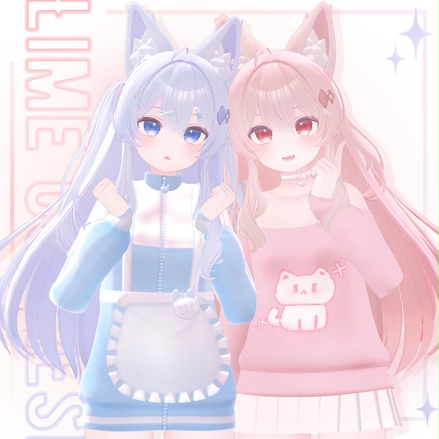 ライム対応 」‧₊⁺ Sweety casaul maid ＆ Pixel kitten ‧₊⁺ - 猫だんご屋 - BOOTH