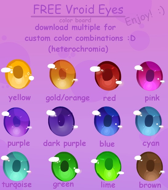 FREE Vroid eyes - freevroidstuff - BOOTH
