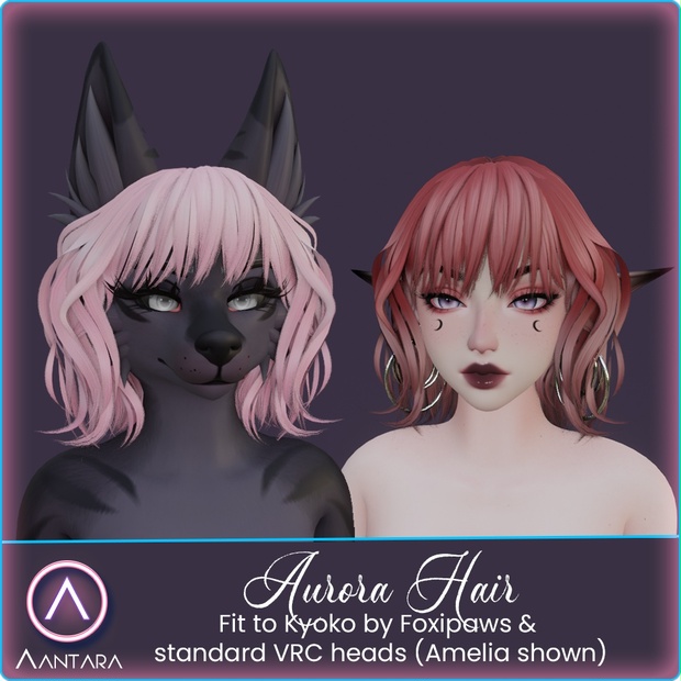 Aurora Hair - Assets by Aantara - BOOTH