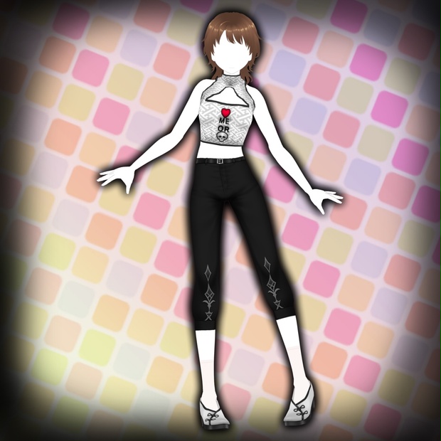 Love Me Or Die Crop Top (vroid custom item) - 𝕋𝕦𝕓𝕖𝕣 𝕍𝕒𝕦𝕝𝕥 - BOOTH