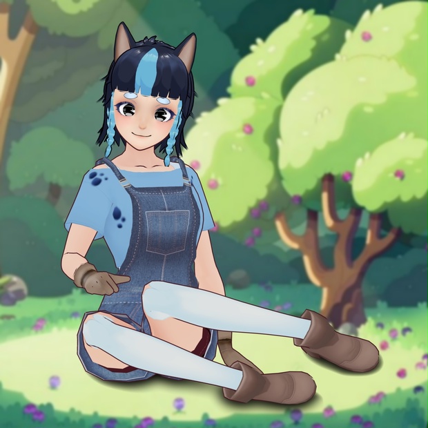 Blueish! Vroid Asset Set + VRM Avatar! - 𝕋𝕦𝕓𝕖𝕣 𝕍𝕒𝕦𝕝𝕥 - BOOTH