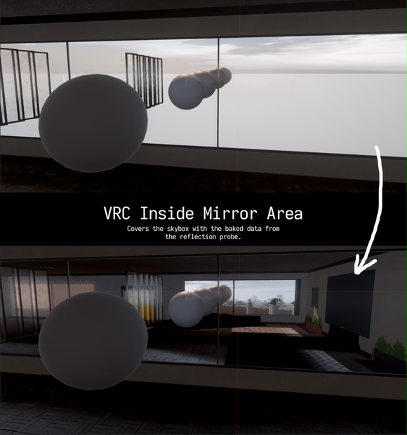 VRC Mirror Inside Area - Starlit Wanderings - BOOTH