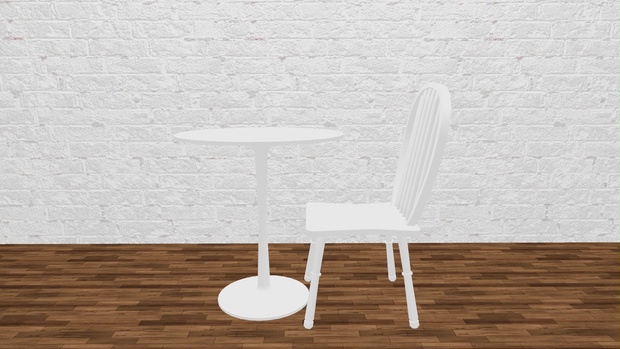 VRChat想定 WhiteTable&Chair - 雑貨屋MeHer - BOOTH