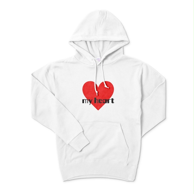 パーカー myheart - きみどり 緑とオレンジ - BOOTH