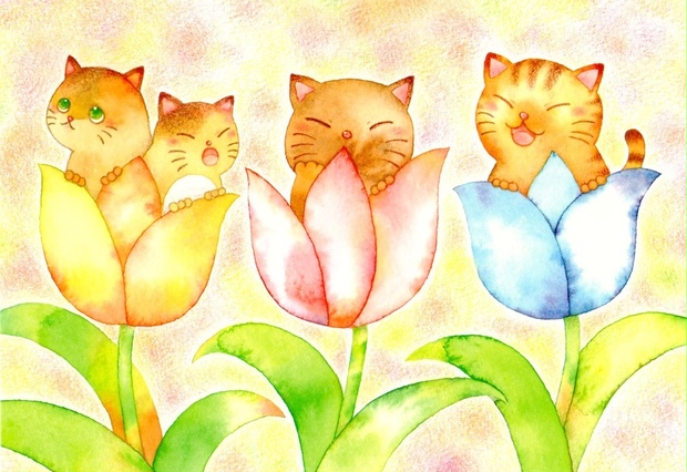 さいたさいた赤白茶トラ - memo&momo - BOOTH