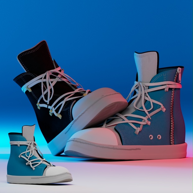 Shoes - Rick Ows Hex 3D Model [VRChat Ready] - DvLRaphy - BOOTH