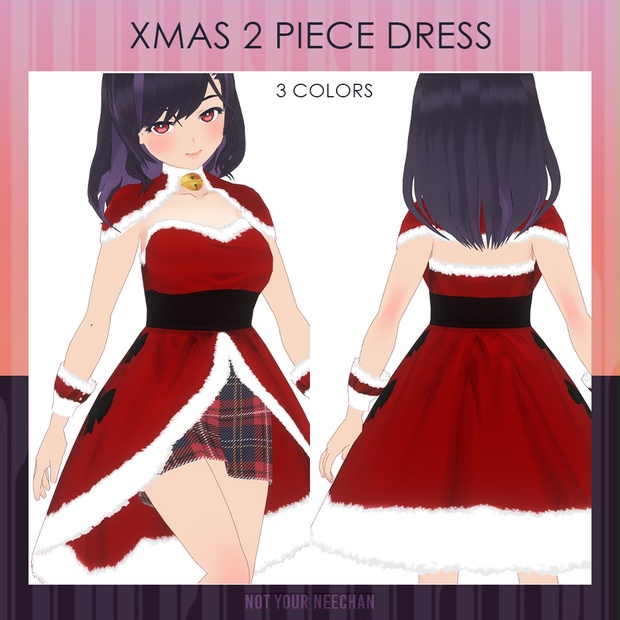 VROID Xmas 2 piece dress - Not Your Neechan - BOOTH