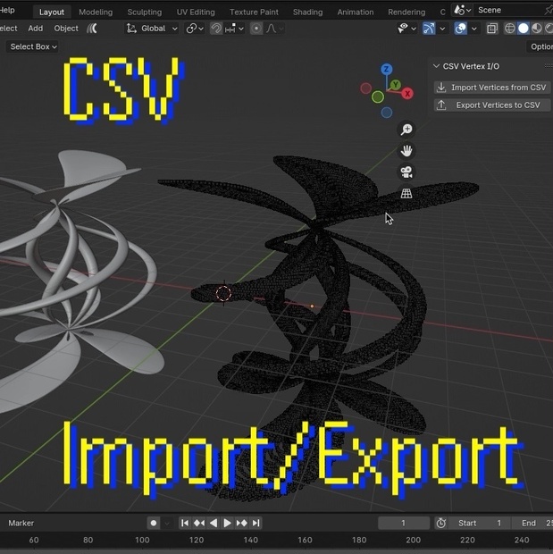 無料版あり / CSV Import & Export【Blender Addon】 - Chan's Shop - BOOTH