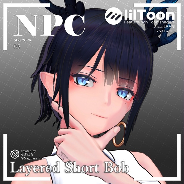 【3Dモデル】LayeredShortBob - N_P_C - BOOTH