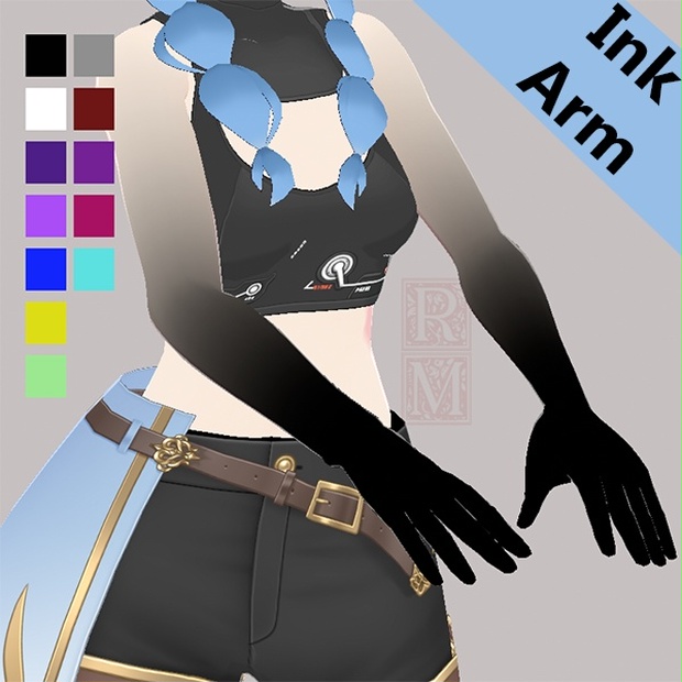 Vroid Texture - Ink Fade Arm/Demon Arm - Rune Mischief - BOOTH