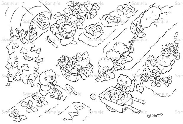 ポストカード 畑ねこ 0022 - nonoのノート - BOOTH