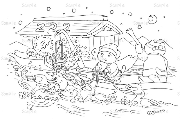 ポストカード 鵜飼ねこ 0010 - nonoのノート - BOOTH