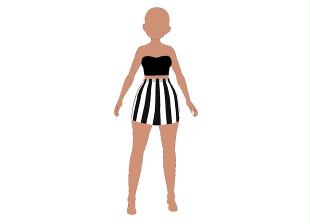 FREE Striped Pencil Skirt Texture for VRoid Avatars - Fuziun's VRoid ...