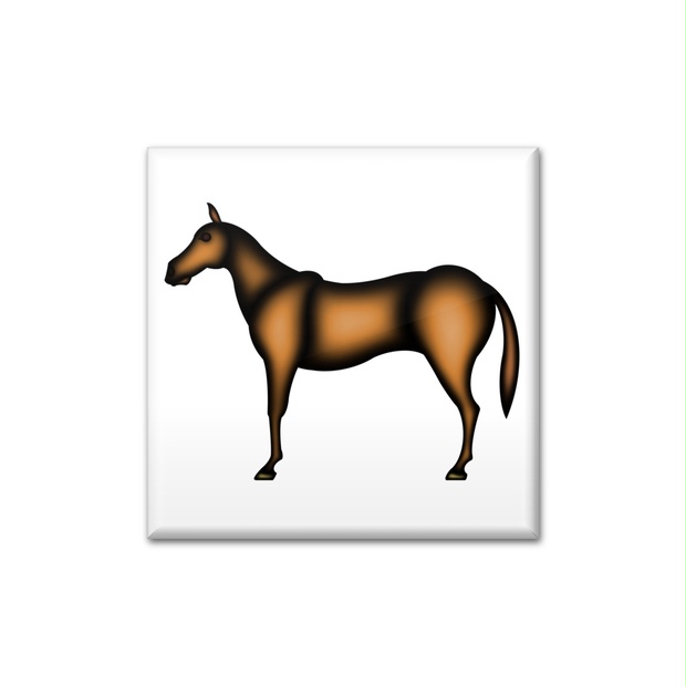 缶バッジ 四角形 馬 - yasu - BOOTH