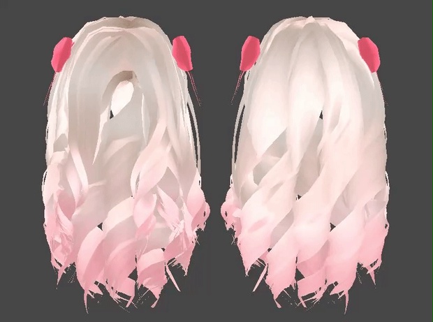 Curly hair for VRChat avatars - jorgenvrc - BOOTH