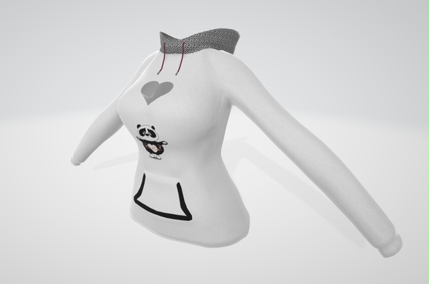 Cute Hoodie VRChat - Panda's female base - LKModels - BOOTH