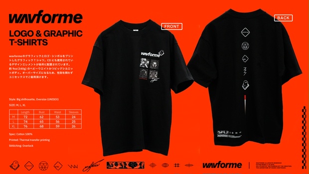wavforme LOGO&GRAPHIC T-shirts - wavforme - BOOTH