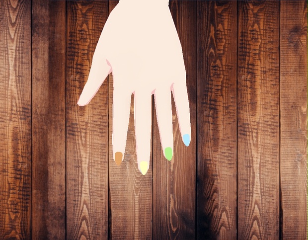 pastel rainbow manicure (VRoid) - Darmangy - BOOTH