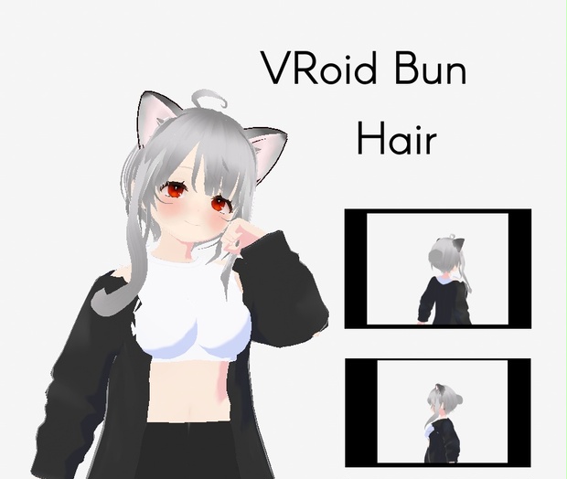 VRoid Bun hair - Darmangy - BOOTH