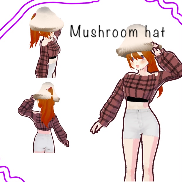 Mushroom hat for VRoid - Darmangy - BOOTH