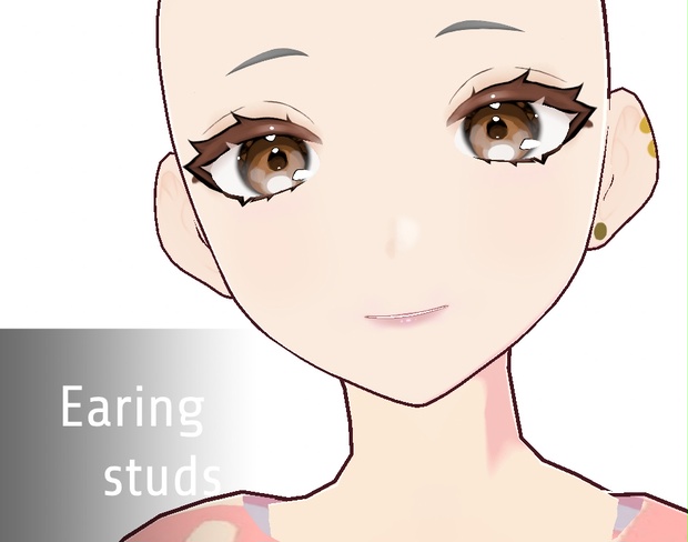 VRoid earing studs :face paint - Darmangy - BOOTH