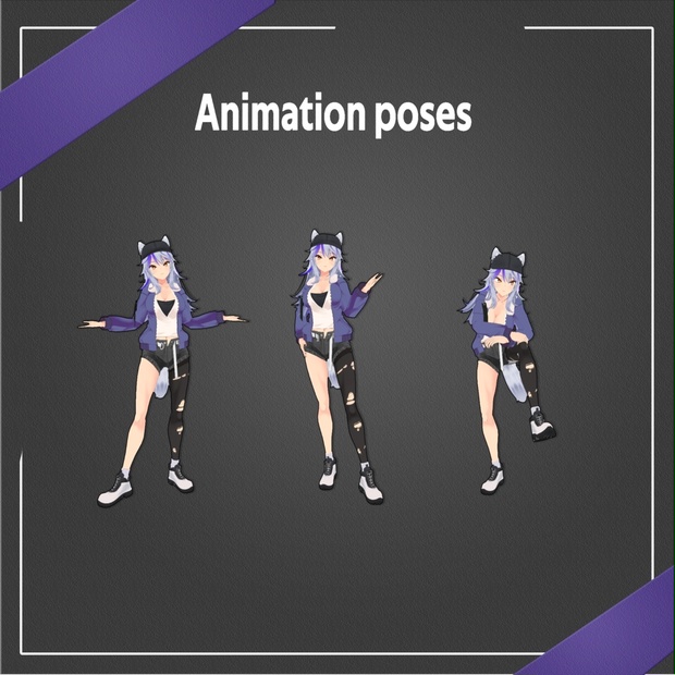 [VRChat] Animation poses - ThatFatKidsMom - BOOTH